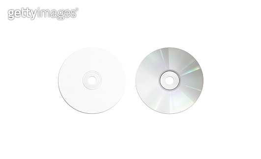 Blank white compact disk mock up, isolated, top view 이미지 (1144355445 ...