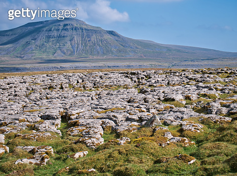 Limestone pavement - an area of limestone eroded by water - on Scales ...