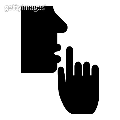 Keep silence concept Man shows index finger quietly Person closed his ...