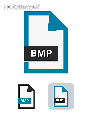 Bmp file flat vector icon. Symbol of raster graphics bitmap bmp file ...