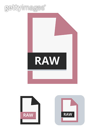 Raw file flat vector icon. Professional photo format. Symbol of raw ...