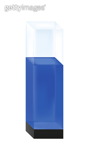 Vector illustration of quartz glass cuvette for spectroscopy and ...