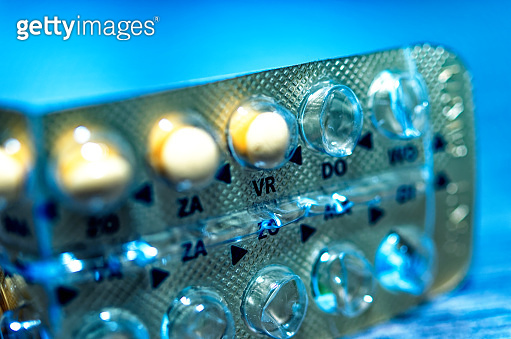 Macro-intake of an contraceptive pill in which some pills are already ...