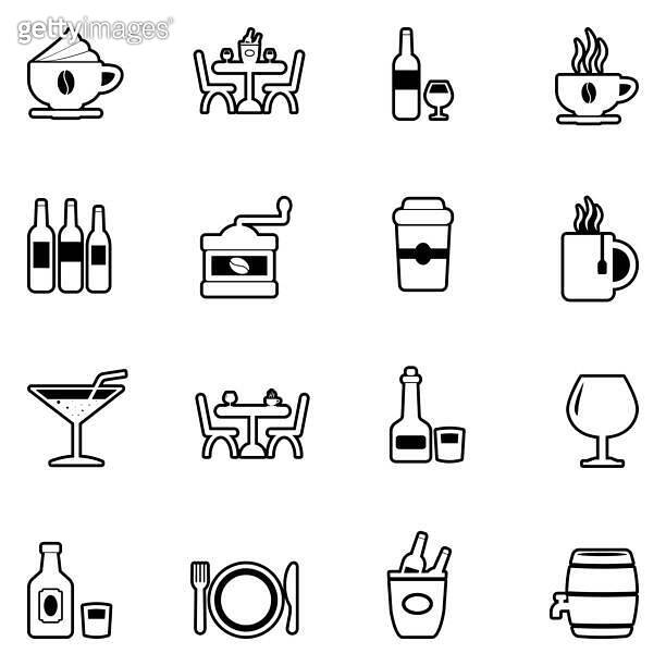Bar Icons. Line With Fill Design. Vector Illustration. 이미지 (1180760364 ...