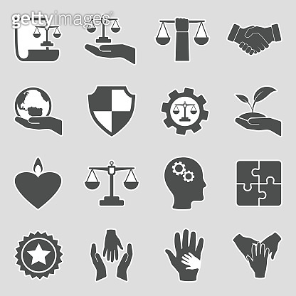 Ethics Icons. Sticker Design. Vector Illustration. (1176106939) - 게티이미지뱅크