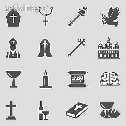 Vatican Icons. Sticker Design. Vector Illustration. 이미지 (1157090578 ...