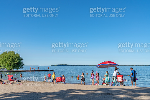 Couchiching Beach Park in Orillia, Ontario, Canada 이미지 (1169044980 ...