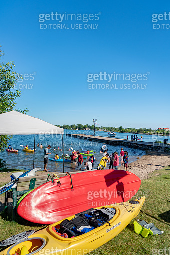 Couchiching Beach Park in Orillia, Ontario, Canada 이미지 (1169045088 ...