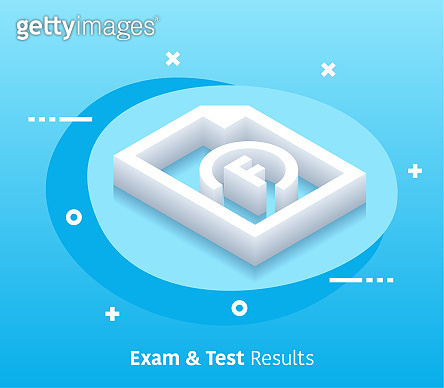 Isometric Exam & Test Results Vector Web Banner & Icon Design 이미지 ...