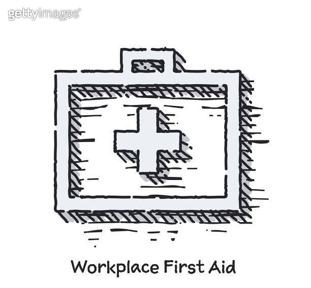 Hand Drawn Workplace First Aid Sketch Line Icon for Web 이미지 (1133009473 ...