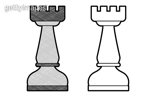Rook chess design vector with texture 이미지 (1174912576) - 게티이미지뱅크
