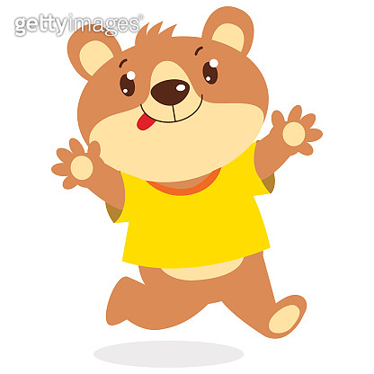 Cute Funny Bear Wanting To Hug Isolated. 이미지 (1185814251) - 게티이미지뱅크