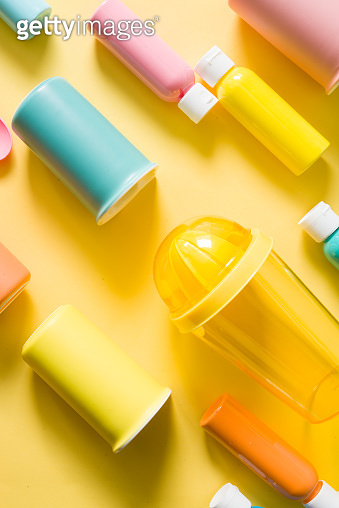 Color textured background made with different object with different ...