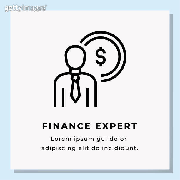 FINANCE EXPERT SINGLE ICON DESIGN. STOCK VECTOR ILLUSTRATION ...
