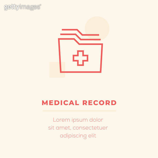 Medical Record Vector Icon, Stock Illustration (1180960039) 일러스트, 무료 ...