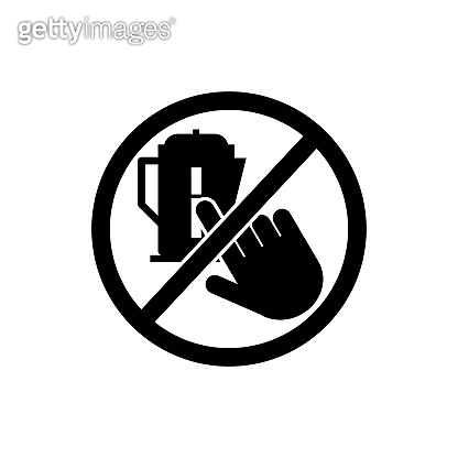 do not touch the kettle icon. Element of prohibition sign icon. Premium ...