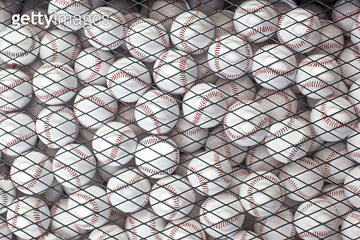 Stack of many baseballs. Baseball background 이미지 (1150700206) - 게티이미지뱅크