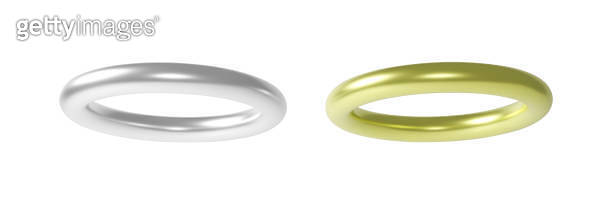 Golden Halo Angel Ring isolated on pure white background with glory ...