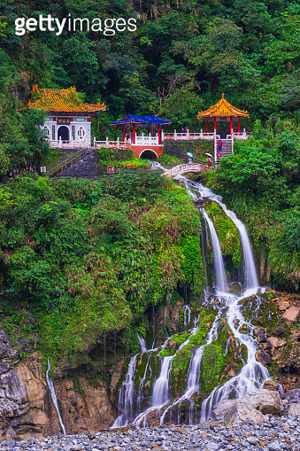 Changchun temple on eternal spring shrine and waterfall. (1138807846 ...