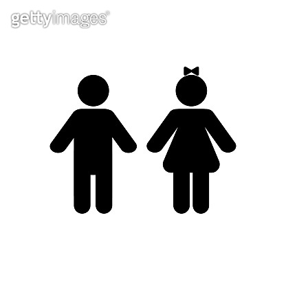 Kids vector icon on white background 이미지 (1138949944) - 게티이미지뱅크