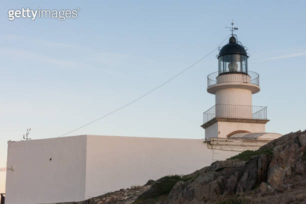 Lighthouse of the Cap de Creus Natural Park, the westernmost point of ...