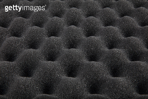 The pattern of the soundproof panel of polyurethane foam. Sound ...