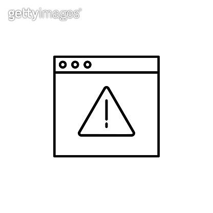 alert, attention icon. Simple outline vector of Web Design Development ...