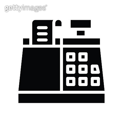 finance banking and money related bill machine vector in solid style ...