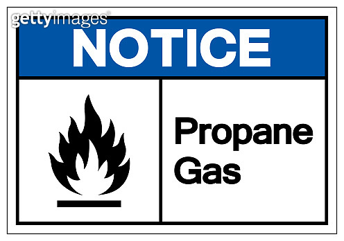 Notice Propane Gas Symbol Sign, Vector Illustration, Isolate On White ...