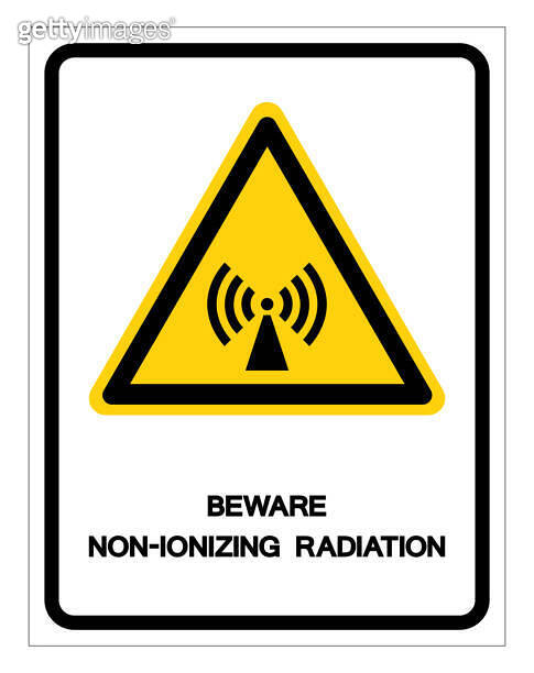 Beware Non-Ionizing Radiation Symbol, Vector Illustration, Isolate On ...