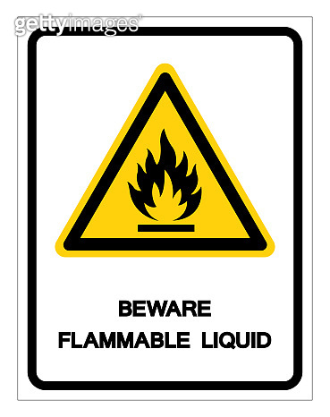 Beware Flammable Liquid Symbol Sign, Vector Illustration, Isolate On ...