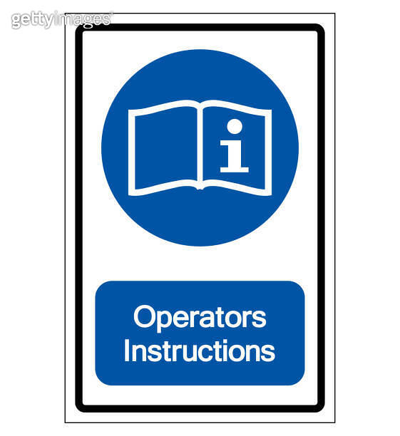 Operators Instructions Symbol Sign,Vector Illustration, Isolated On ...