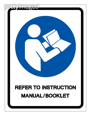 Refer Instruction Manual Booklet Symbol Sign,Vector Illustration ...