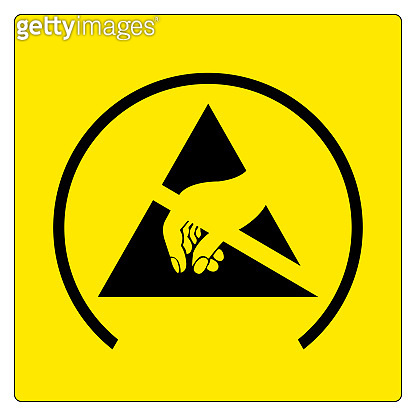 ESD Protective Area Symbol Sign, Vector Illustration, Isolated On White ...
