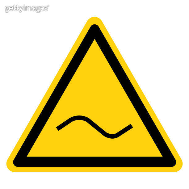 Warning Alternating Current AC Symbol Sign, Vector Illustration ...