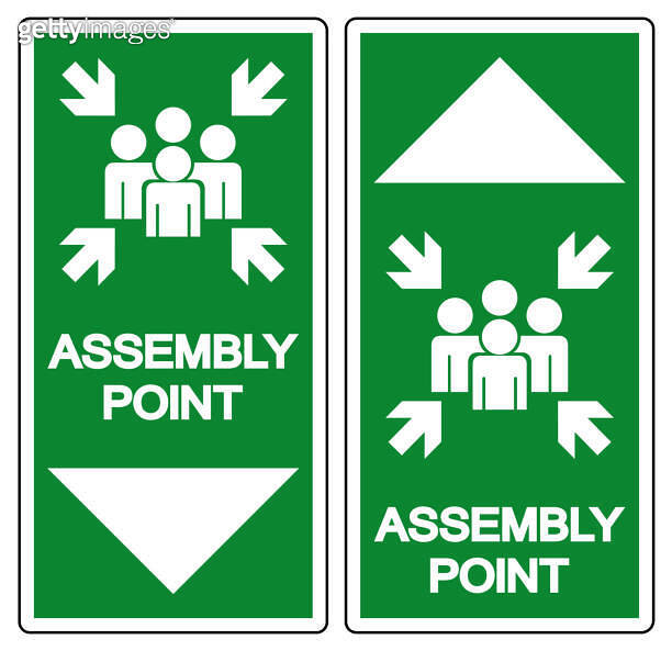 Assembly Point Symbol Sign, Vector Illustration, Isolated On White ...