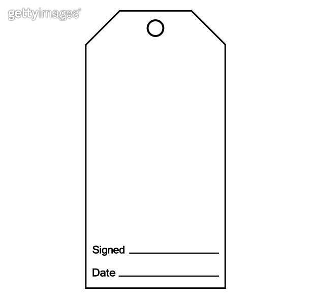 Blank Tag Template Label Symbol Sign, Vector Illustration, Isolate On ...