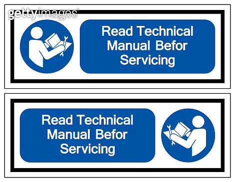Read Technical Manual Before Servicing Symbol Sign, Vector Illustration ...