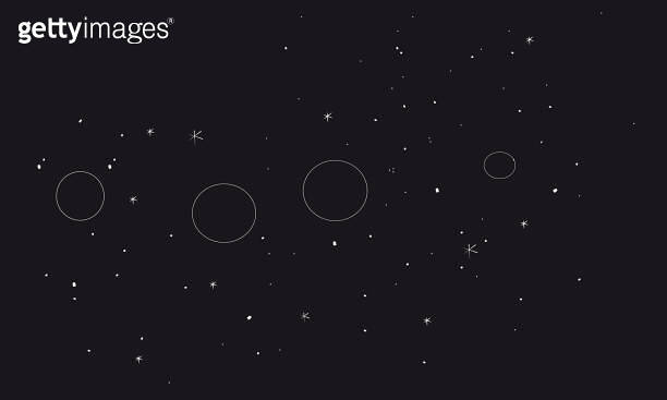 Cosmos or Space illustration in minimalistic style. Universe ...