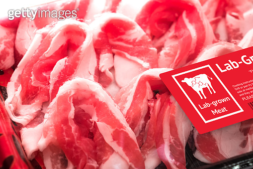 Artificial beef lab grown meat in retail supermarket emerging field of ...