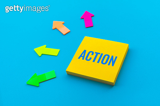 Action plan concepts with text on notepaper and arrow (1141474722) - 게티 ...