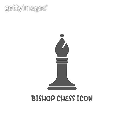 Chess bishop piece icon simple flat style vector illustration. 이미지 ...