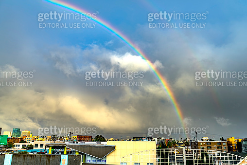 Rainbow over korea Town in Los Angeles California USA 이미지 (1175120751 ...
