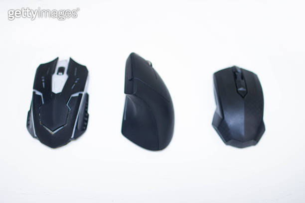 different types of computer mice. Vertical, gaming and office mouse ...