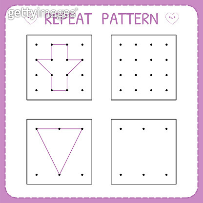 Repeat pattern. Worksheet for kindergarten and preschool. Working pages ...