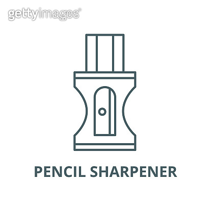 Pencil sharpener vector line icon, linear concept, outline sign, symbol ...