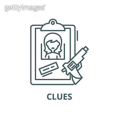 Clues vector line icon, linear concept, outline sign, symbol ...