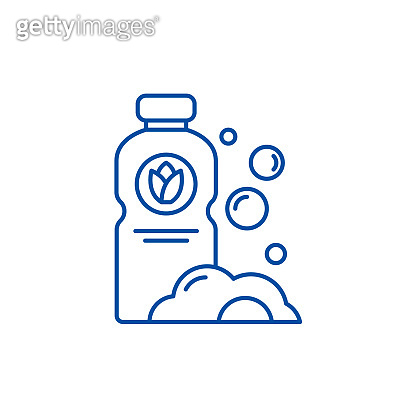 Detergent line icon concept. Detergent flat vector symbol, sign ...