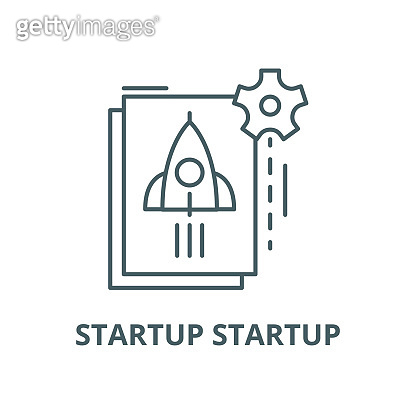Startup startup vector line icon, linear concept, outline sign, symbol ...