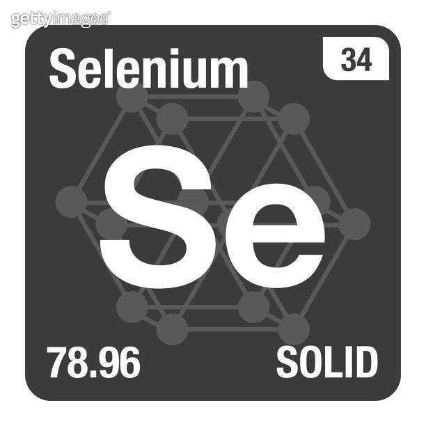 Icon of Selenium Periodic Table of Elements with Crystal System ...